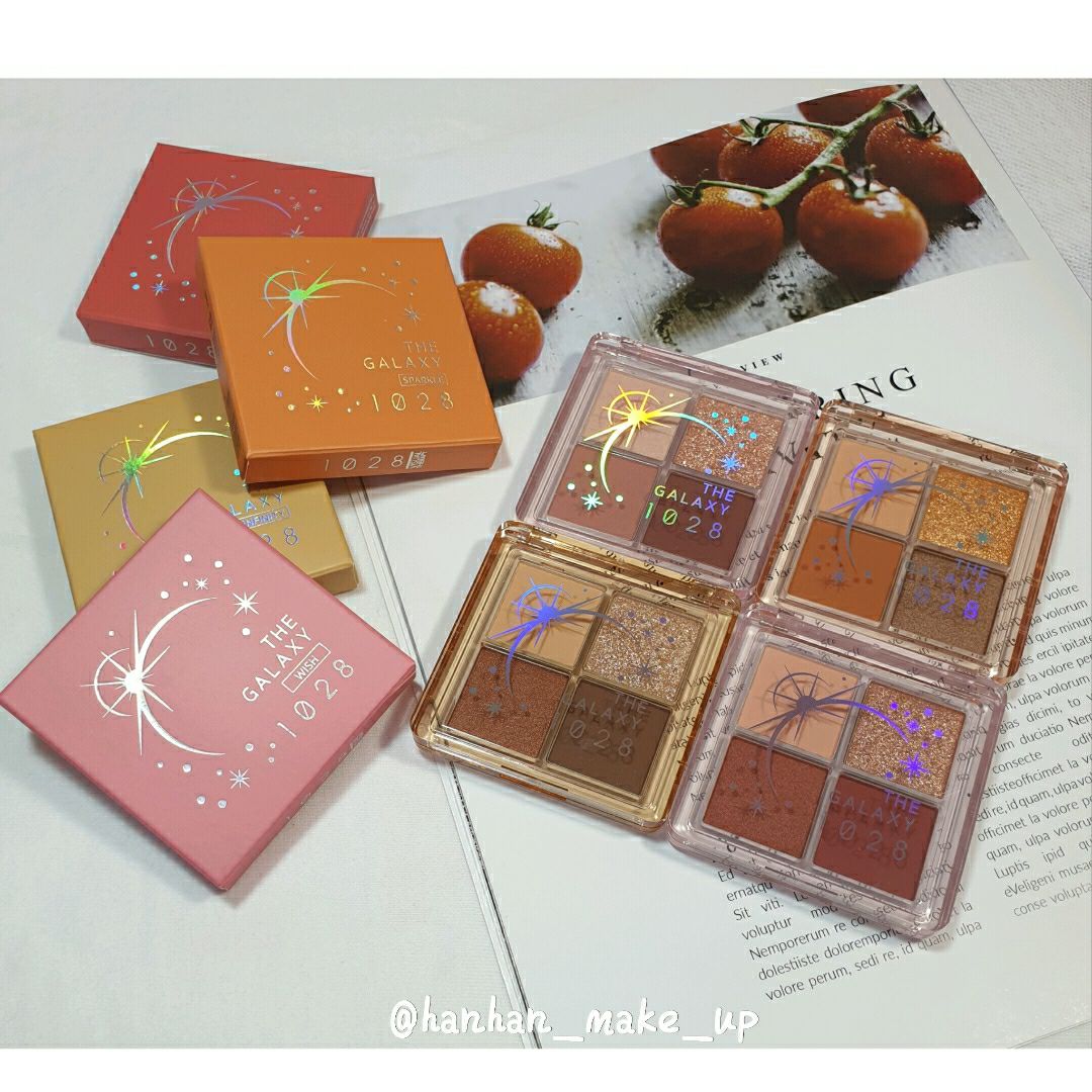1028銀河系四宮格眼影盤！全包色分享 ⭐ ｜ POPO筆記