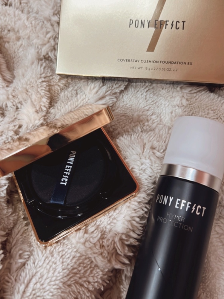 彩妝｜PONY EFFECT 絕對持久無暇氣墊粉餅-小金磚｜party必備補妝神器🥂 ｜ POPO筆記