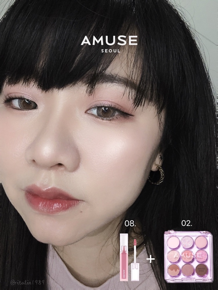 ♡AMUSE♡新品上市！九色透明眼影盤、琉璃光澤唇釉💋 ｜ POPO筆記