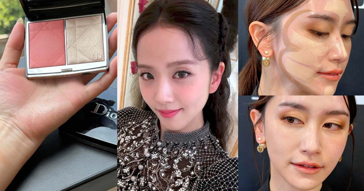JISOO少女粉頰秘密！DIOR雙色高級光感腮紅＋立體小臉粉底棒，未上市先使用、看秀同款彩妝在這！ ｜ POPO筆記