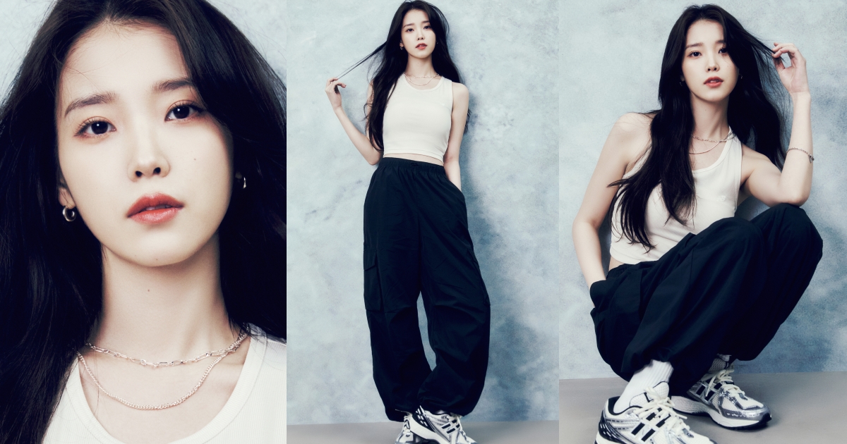 IU又偷偷變美了?！新穿搭「削肩背心+棉褲」腰臀比超好！最常穿的NB是這雙！ ｜ POPO筆記