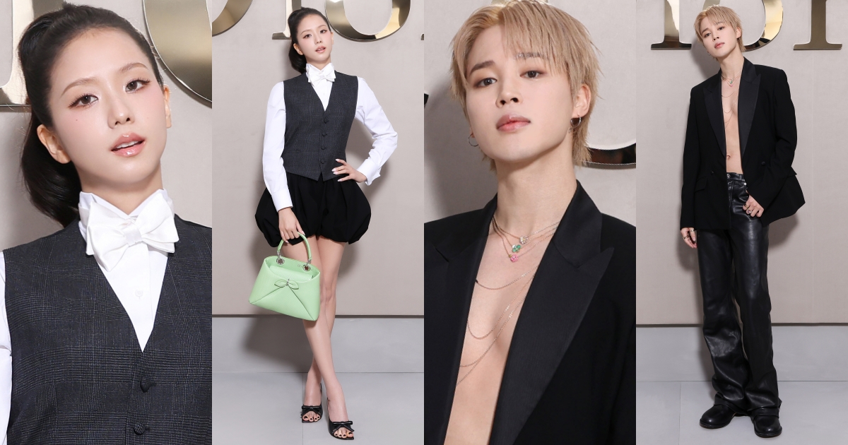 Dior時裝週「王子公主」雙神降臨！Jimin上身「真空」辣瘋、Jisoo小黑裙大露美腿！ ｜ POPO筆記